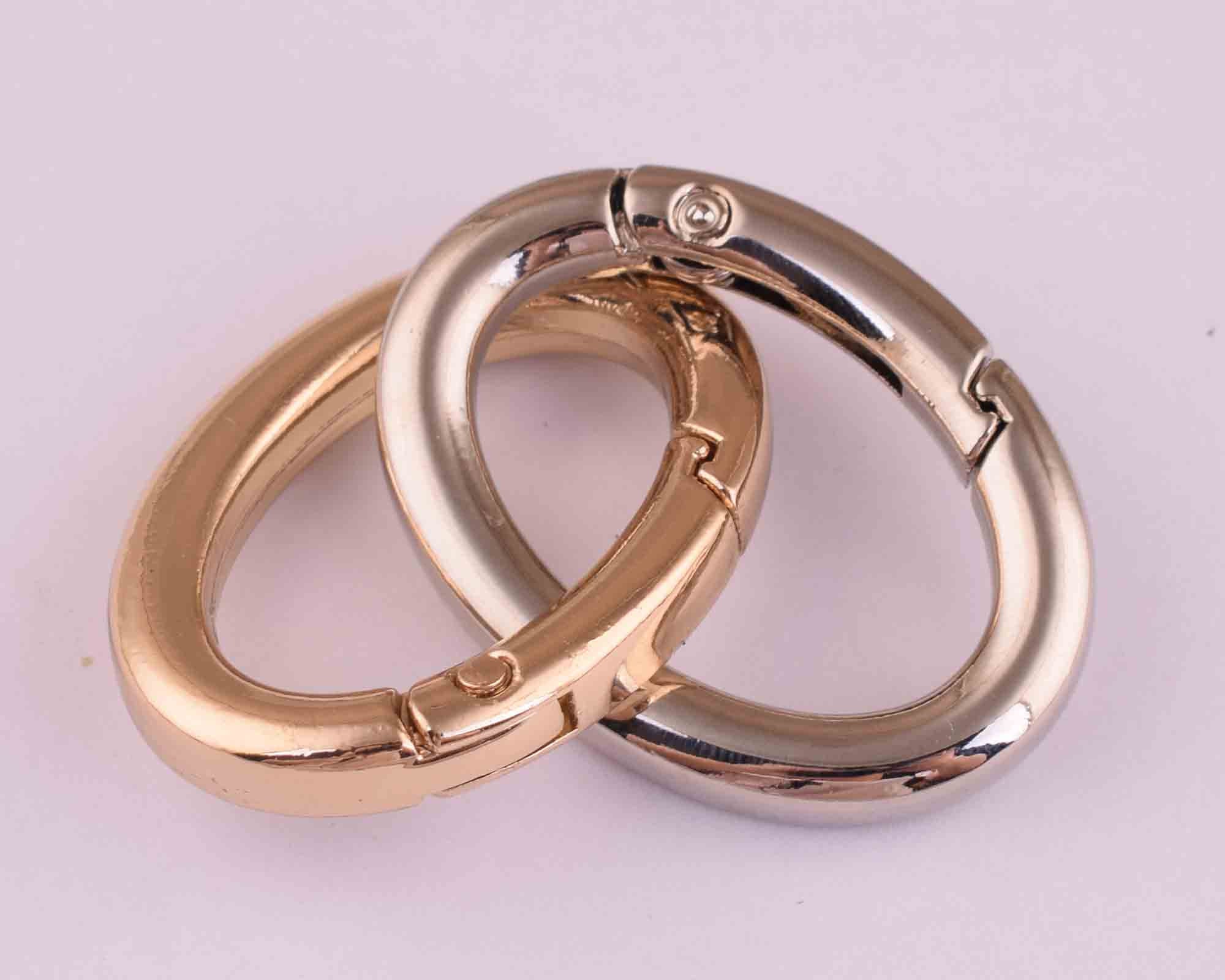 Oval Spring gate ring 10pcs spring ring clasp Push gate snap | Etsy