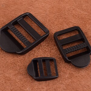 Wholesale Ladder Lock Slider Plastic Buckles Backpack Bag Straps Black ...