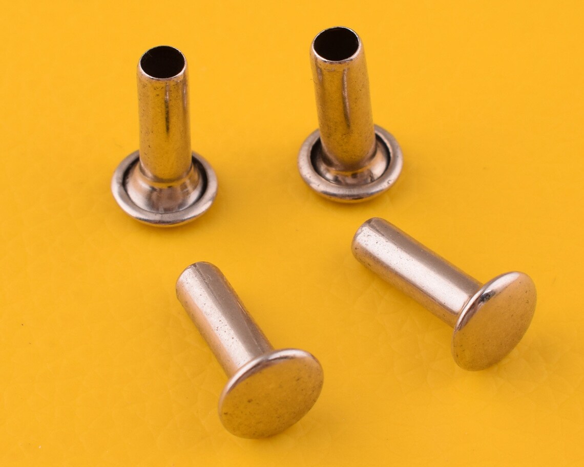 Silver Rivet Grommet 100sets 14mm Metal Rivets Button Mini - Etsy