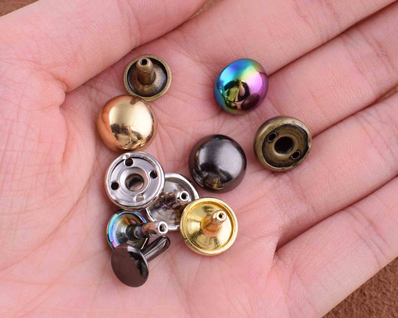 Round Dome Double Cap Rivets Rapid Studs12mm Leather Rivets | Etsy