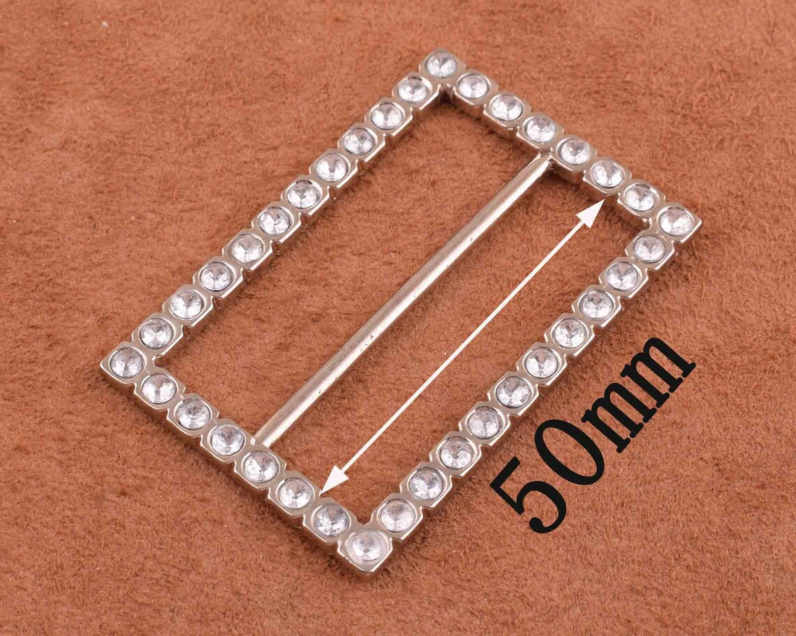 50mm Metal Buckle Silver Buckle With Diamond,2 Inch Square Metal Buckle ...