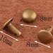 Double Ball Cap Rivets 100pcs Round Metal Ball Rivets,bronze Rivet ...