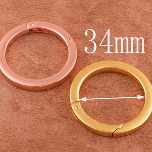 Round Ring Gate Oval Spring Snap Hooks Gate Ring 34mm Spring Buckle ...