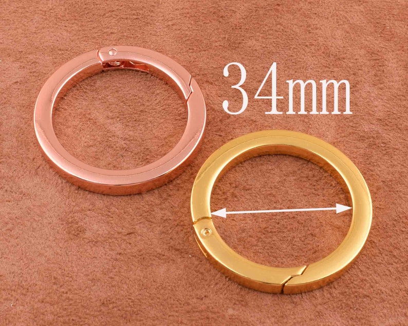 Round Ring Gate Oval Spring Snap Hooks Gate Ring 34mm Spring Buckle ...