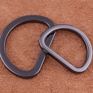 Metal D-ring Purse Loop 1 Inch and 1.25 Inch Purse D Ring Gunmetal Zinc ...
