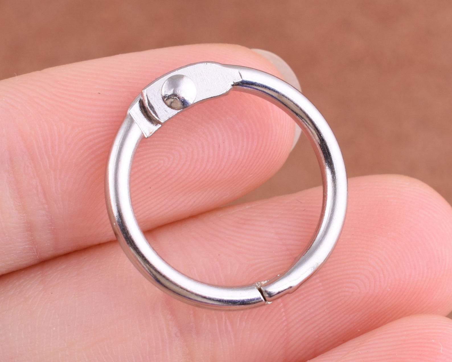 Hinged Clicker Ring Metal Silver Book Card Binder Hinge Snap O - Etsy