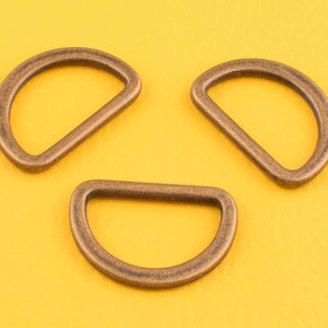 6pcs D-ring 3/4 Inch 20mm,bronze D-ring Findings Metal Non-welded D ...