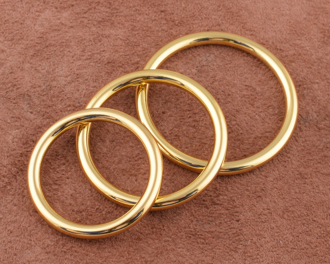 Gold o ring buckle metal ring circle ring round strap rings | Etsy
