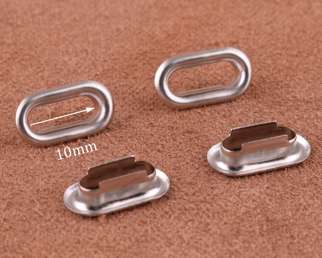Leather Craft Silver Eyelet Light Oval Grommet Eyelets for Sewing ...