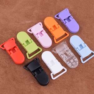 20pcs Plastic Pacifier Clips 20mm Suspender Clips Mitten Clips,plastic ...