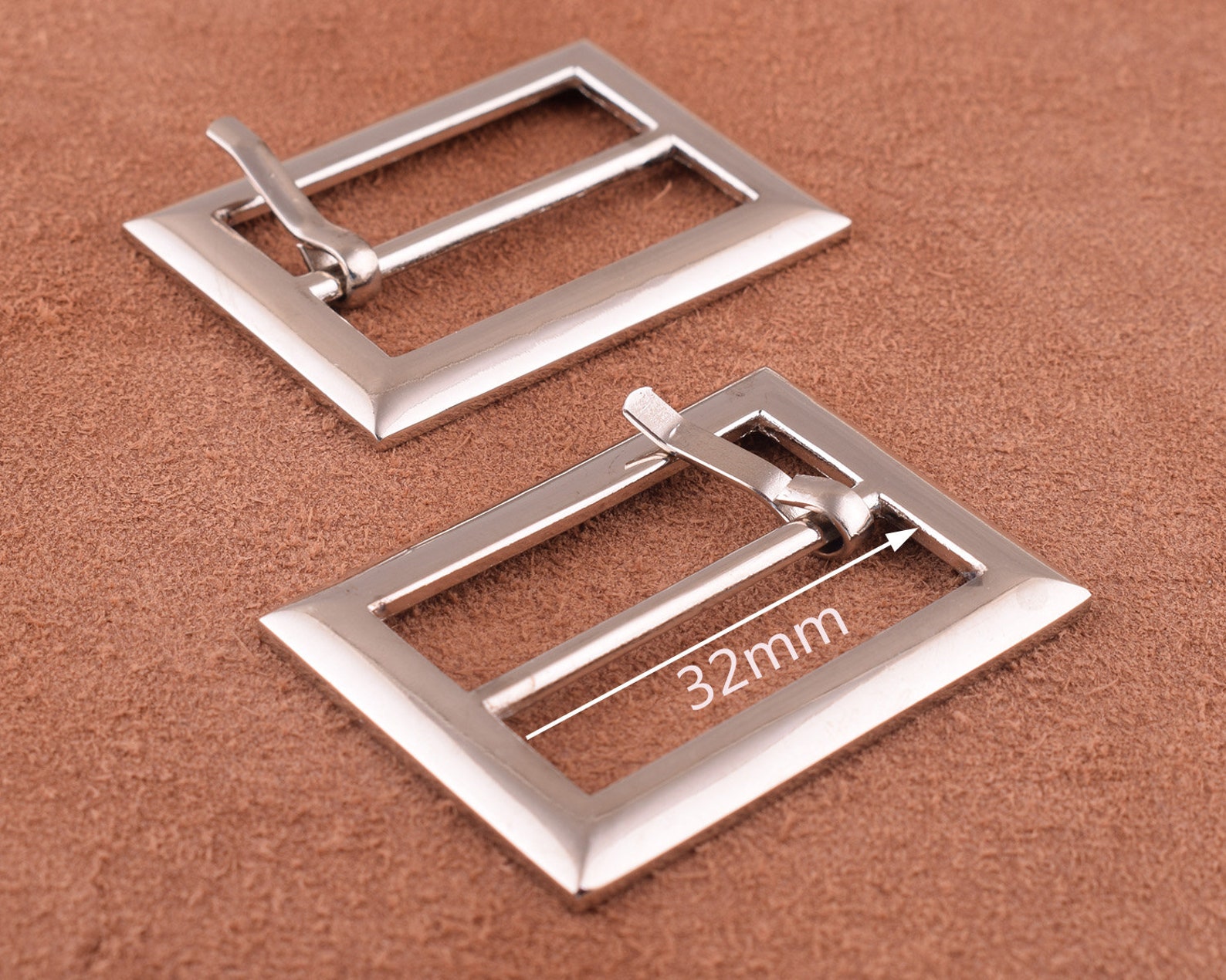 4 Pcs Metal Buckles-rectangle Center Buckles Straps Finding - Etsy