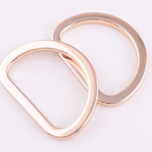 Flat Cast D Rings Light Gold Flat Strap D Ring Purse D Ring Buckle Purse Ring Strap Ring 39mm ...