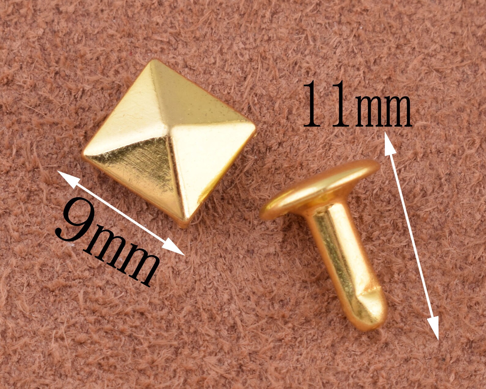 Double Cap rivets Metal rapid studs rivet9mm Pyramid Rivet | Etsy