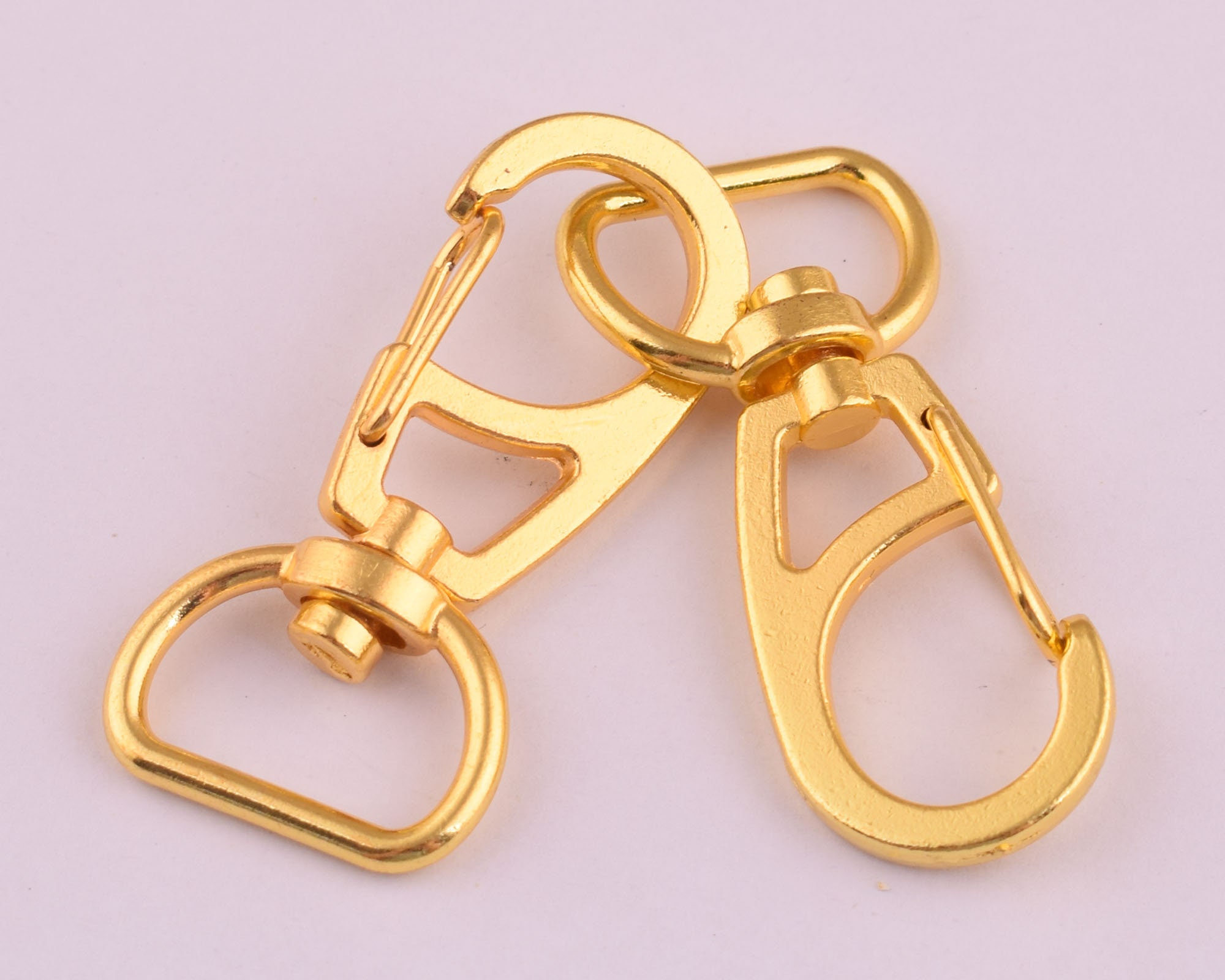 Gold Medium Weight Push Gate Swivel Snap Hooks/clasps/clips - Etsy