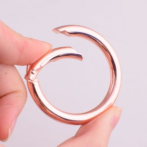 Spring Gate Ring Push Gate Snap Hook Rose Gold Spring Ring Metal O Ring ...