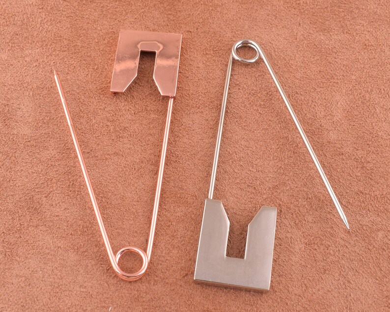 Rose Gold/silver/gold/black Coil Safety Pins 8020mm Large | Etsy