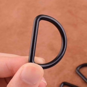 Black D Rings 30/25/20mm D Ring Buckle Purse Ring 1 Inch Strap Rings ...