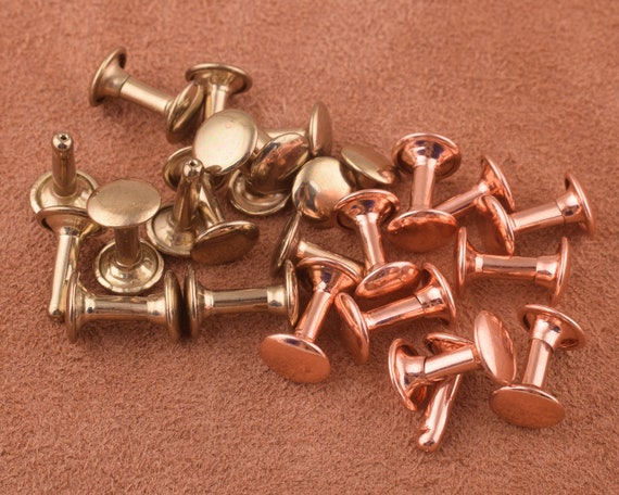 Rose Gold/bronze Medium Metal Rivets 149mm Metal Button - Etsy