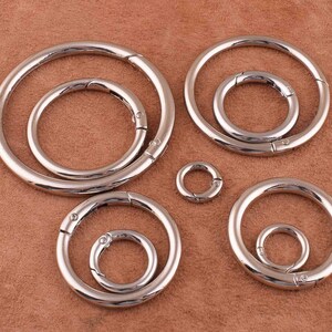 Silver Spring Buckle Spring Clasp Oval Snap Hook Metal Snap Clasp ...