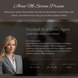 Real Estate Website Template: Customizable Canva Design for Agents ...