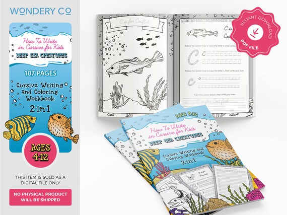 Script Cursive Coloring Pages