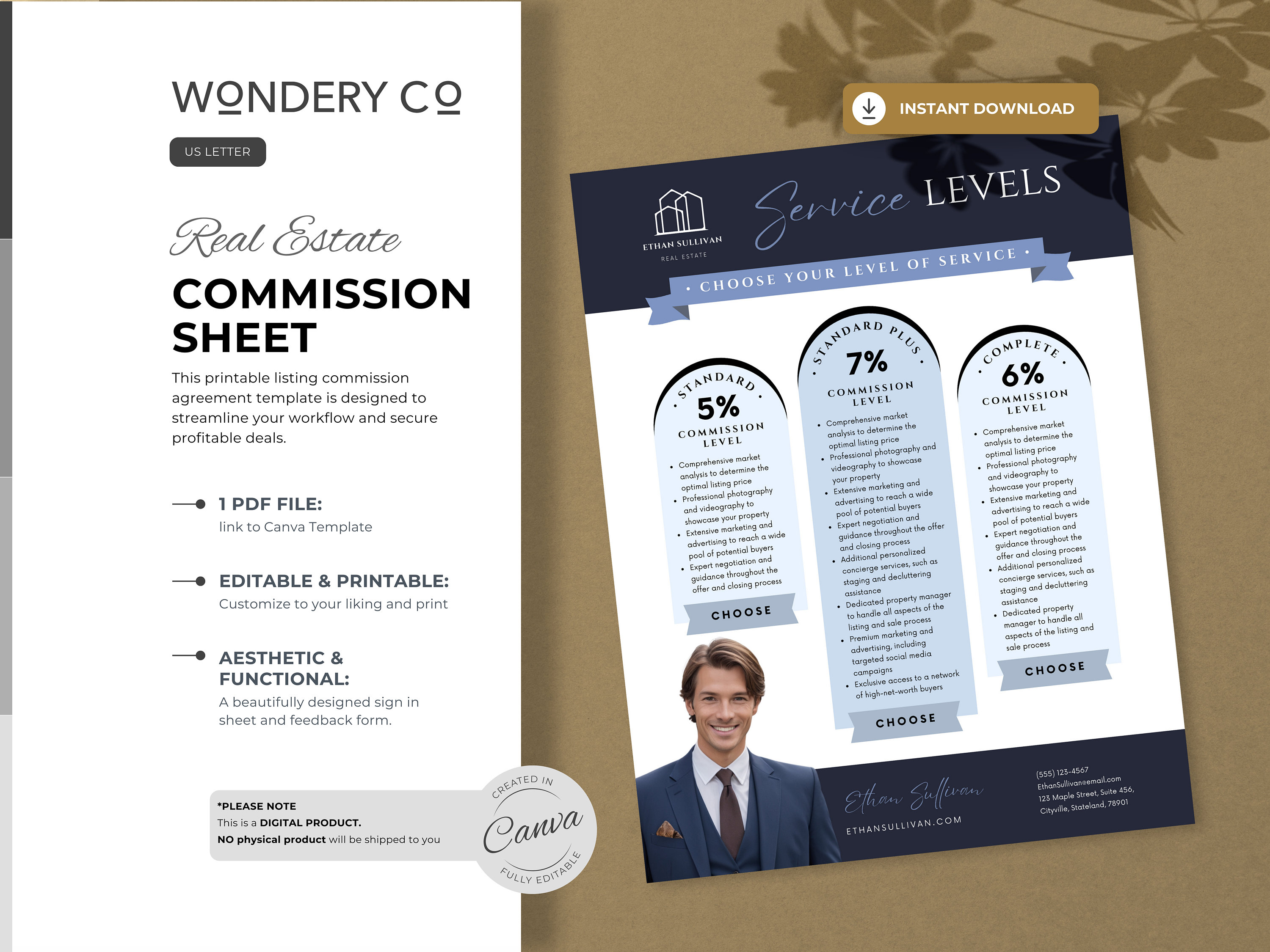 Elegant Real Estate Agent Toolkit, Commission Sheet Template, Custom ...