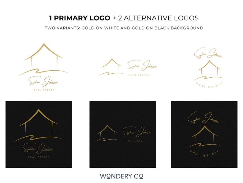 Premade Editable Real Estate Logo Design, Real Estate Business Card ...