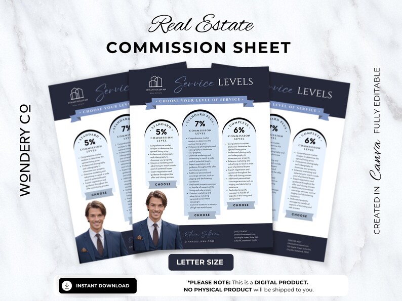 Elegant Real Estate Agent Toolkit | Commission Sheet Template, Custom ...