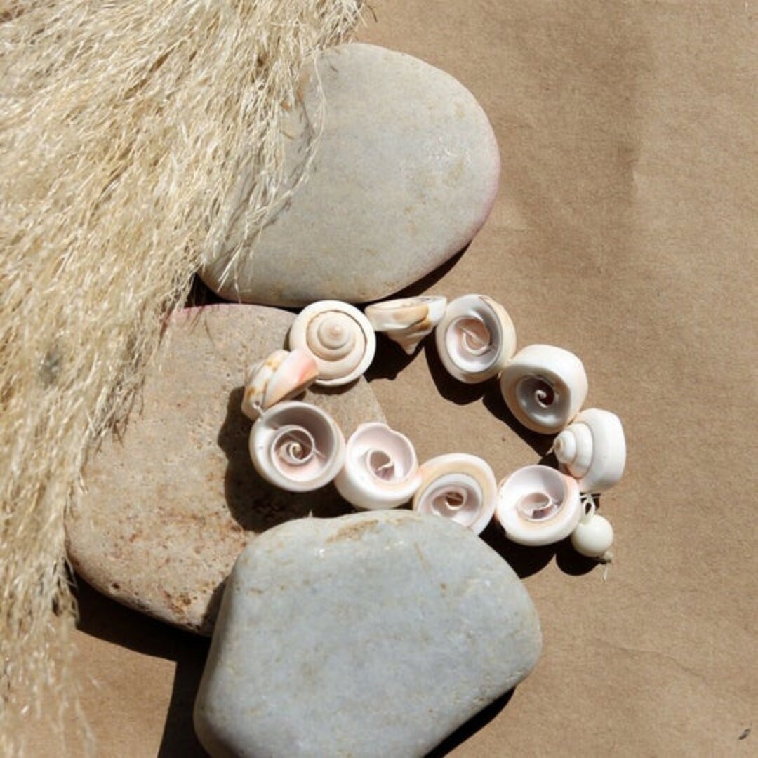Sundial Shell Anklet | White Swirl Beach Jewelry - Etsy