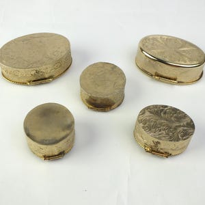 1x Vintage Mini Jewelry Box Metal, Small Pill Box, Pill Box, Lid Box ...
