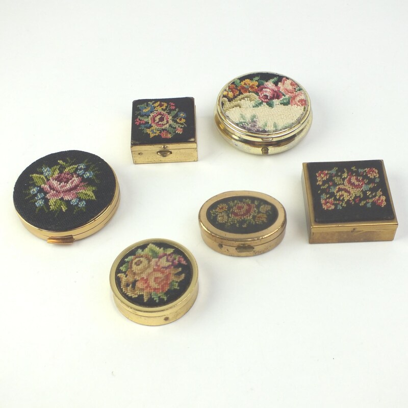 Petit Point Pill Box - Etsy
