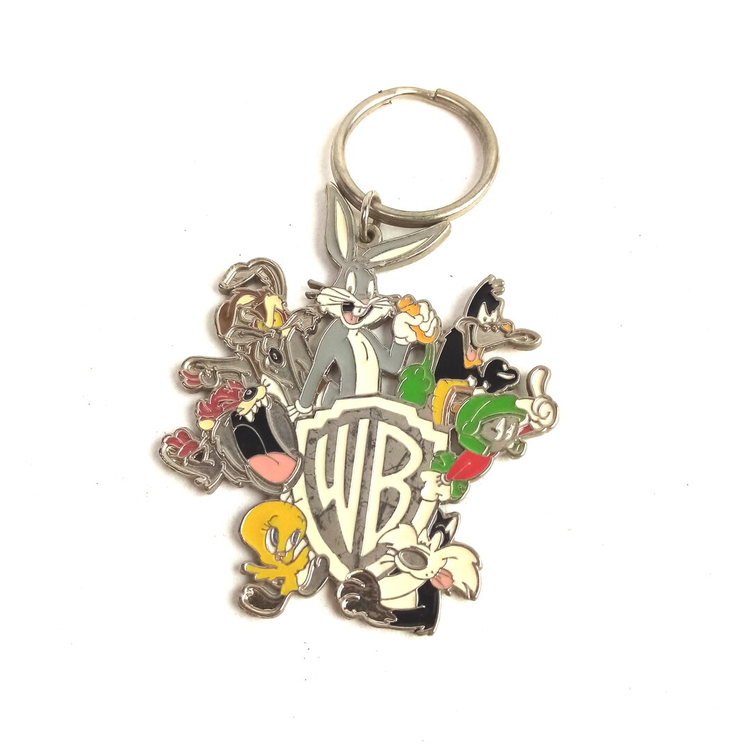 WB Vintage Keychain Warner Brothers 90s, Souvenir USA, Unisex Gift Men ...