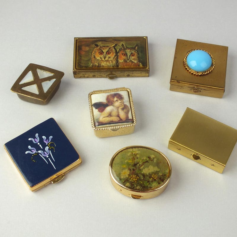 Brass Pill Box - Etsy