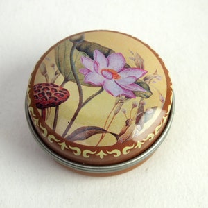Vintage Metal Pill Box, Pill Box, Tobacco Tin, Small Round Tin for ...