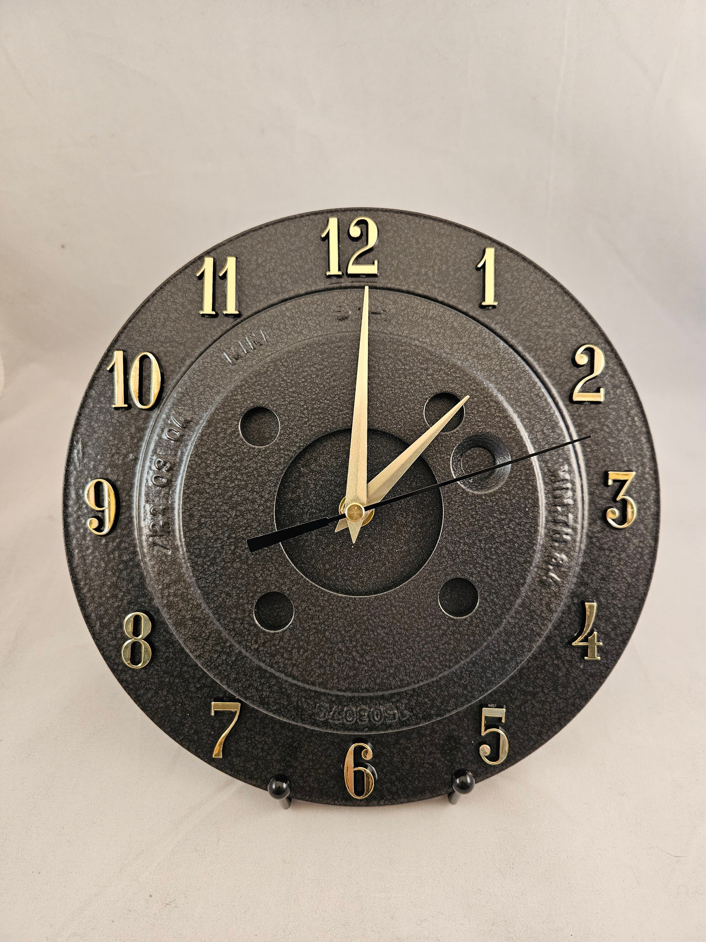 Hammered Black Brake Rotor Clock **HEAVY** - Etsy