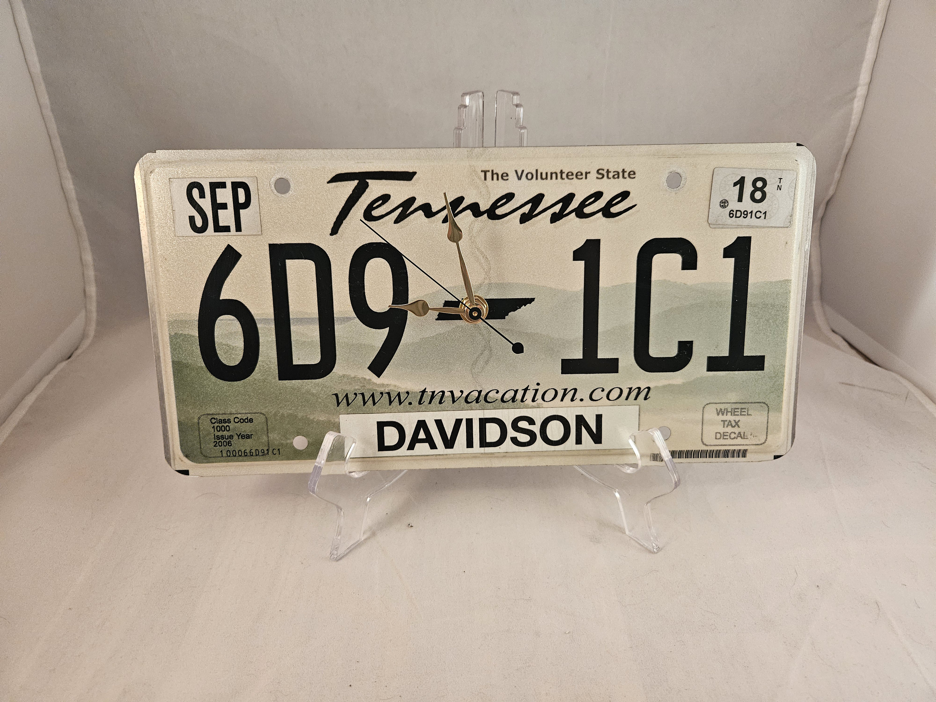 TN License Plate Clock - Etsy