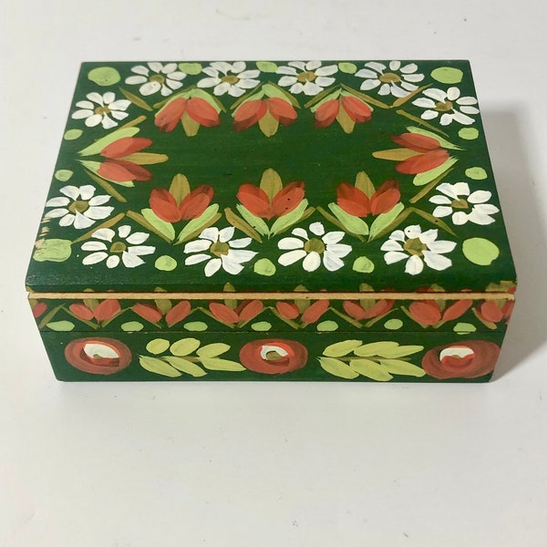 Folk Painted Box - Etsy