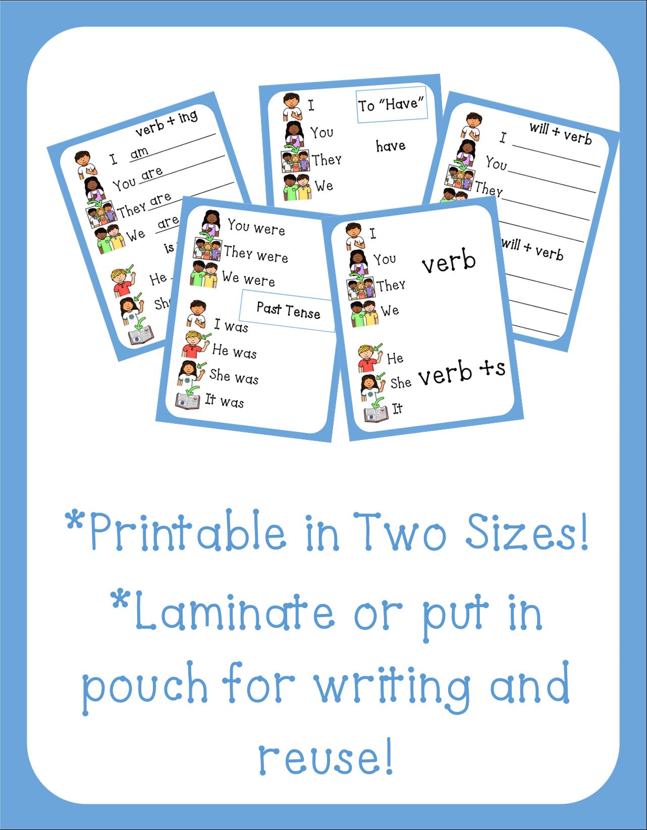 DIGITAL: Online ESL Verb Conjugation Charts - Etsy