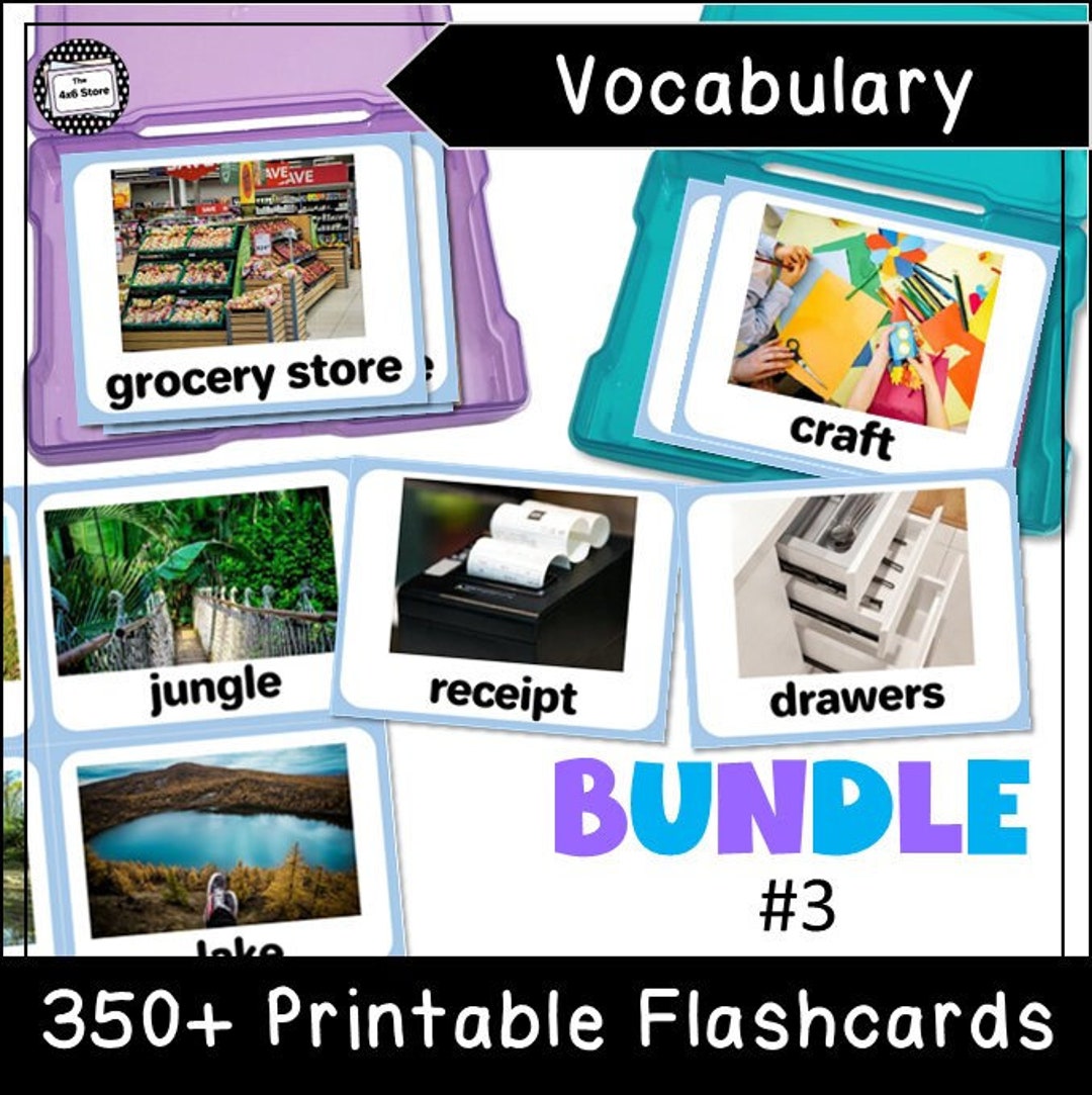 ESL / Speech Vocabulary Flashcards With Real Pictures - Bundle 3 - Etsy