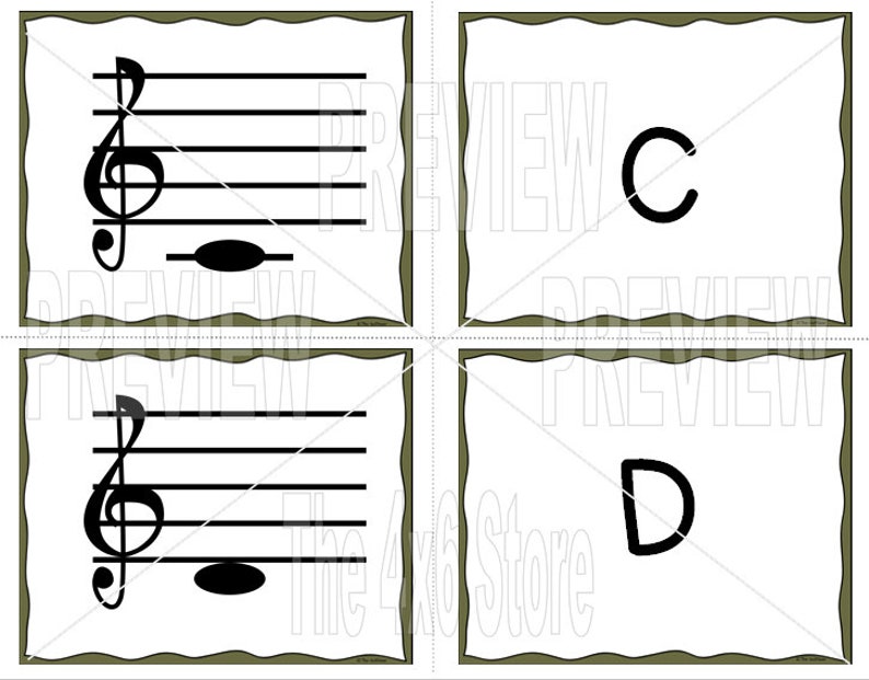 Digital: Treble Clef Music Note Name Matching Game and Flash - Etsy