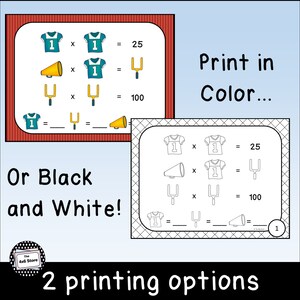 Football Multiplication Logic Puzzle Brain Teaser Enrichment Activity ...