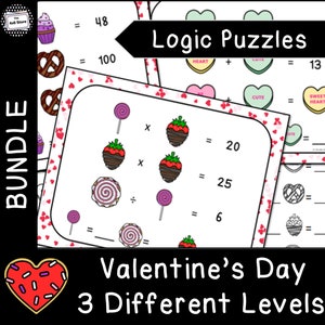 Valentine's Day Logic Puzzle Brain Teaser Enrichment - Etsy