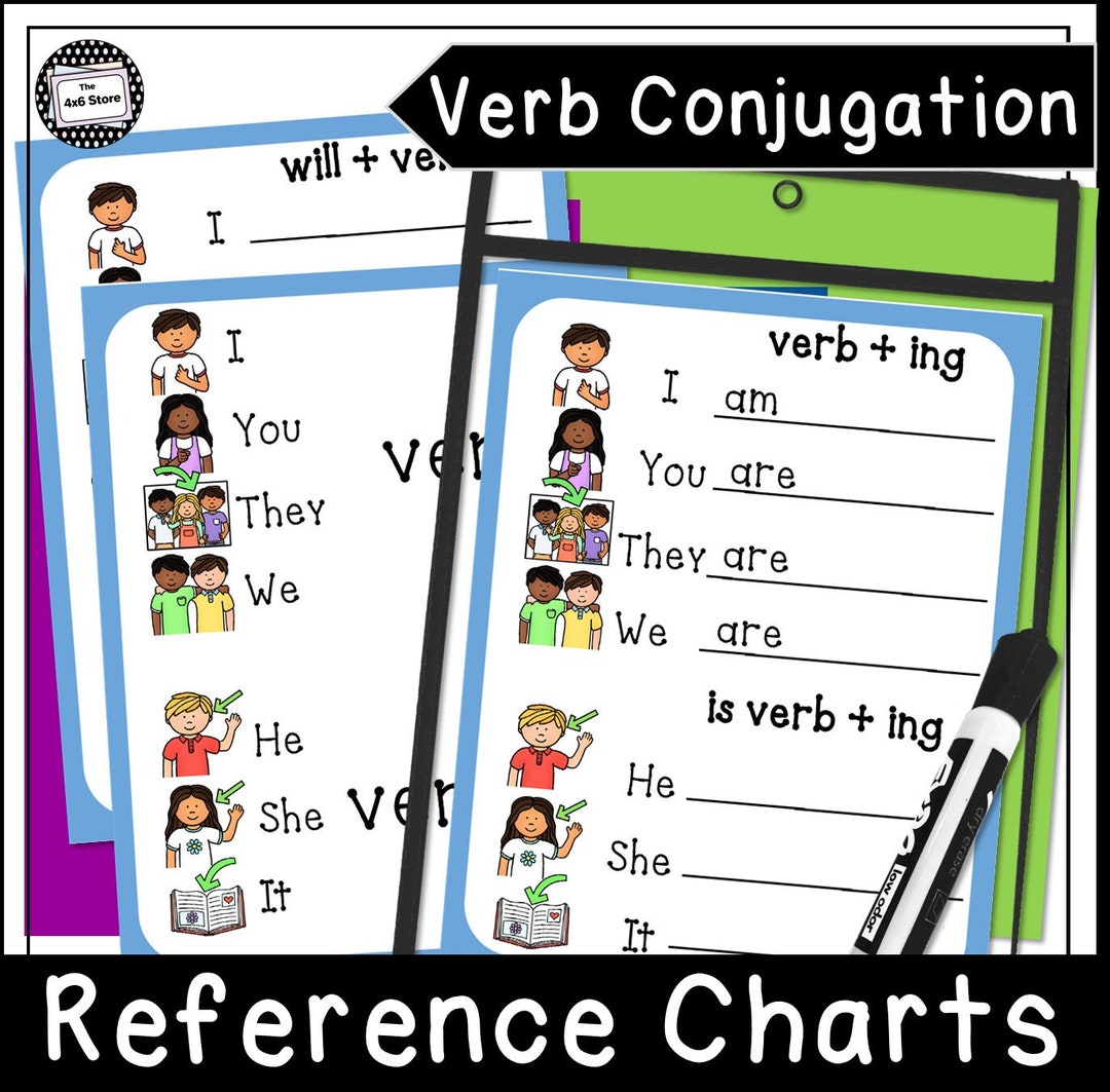 DIGITAL: Online ESL Verb Conjugation Charts - Etsy Canada