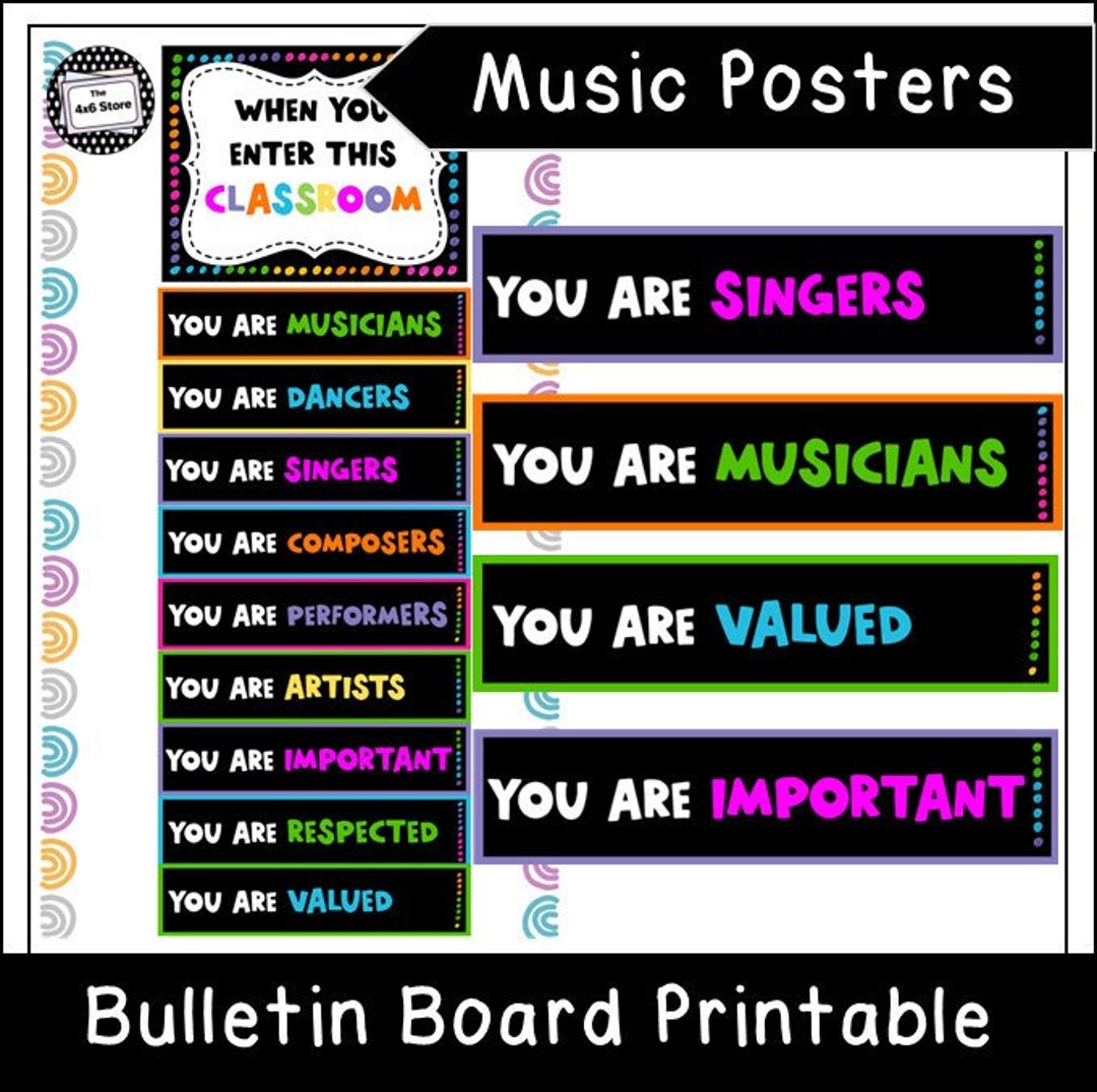 Music Affirmation "when You Enter... You Are..." Posters for Bulletin ...