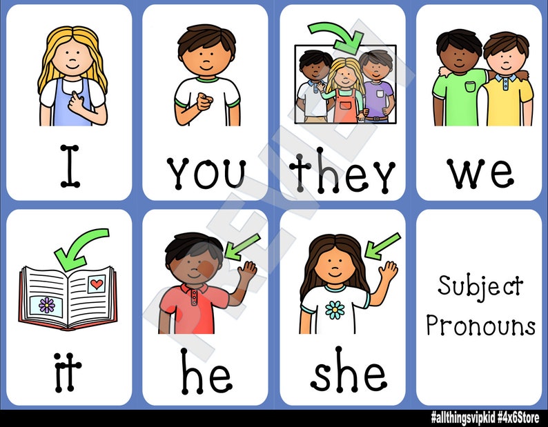 DIGITAL: Online ESL Pronoun and Possessive Adjective Reference - Etsy