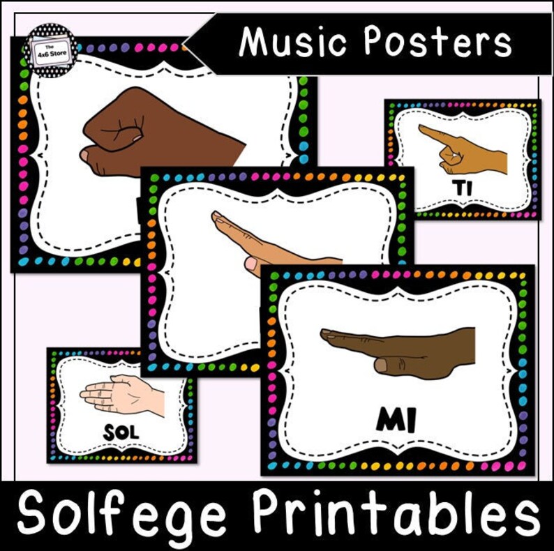 Solfege Hand Signal Posters for Music Teachers - Etsy
