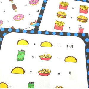 Digital: Junk Food Math Logic Puzzle Enrichment Activity Mixed ...