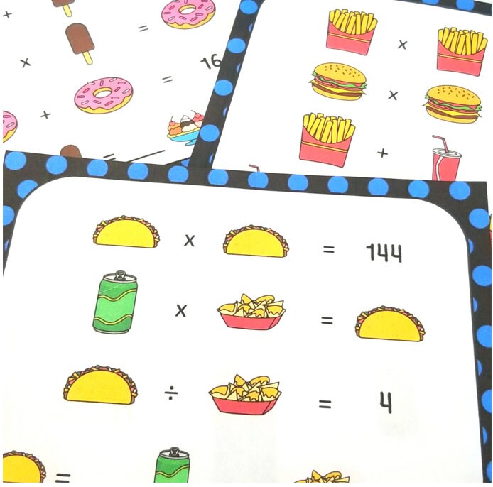 Digital: Junk Food Math Logic Puzzle Enrichment Activity Mixed ...