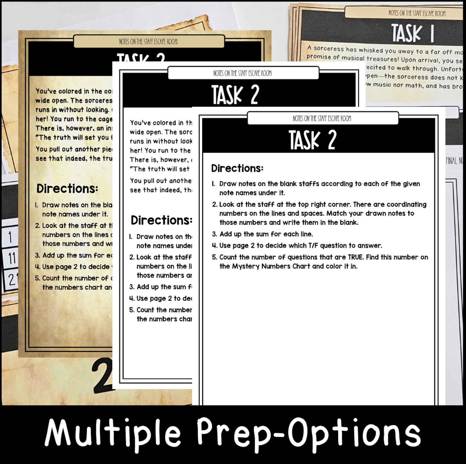 Notes on the Treble Clef Music Class Escape Room Low to No Prep ...