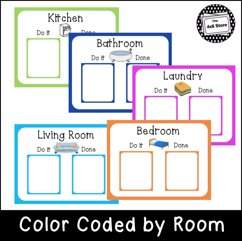 Picture Cleaning Charts and Task Cards for Kids *digital* - Etsy